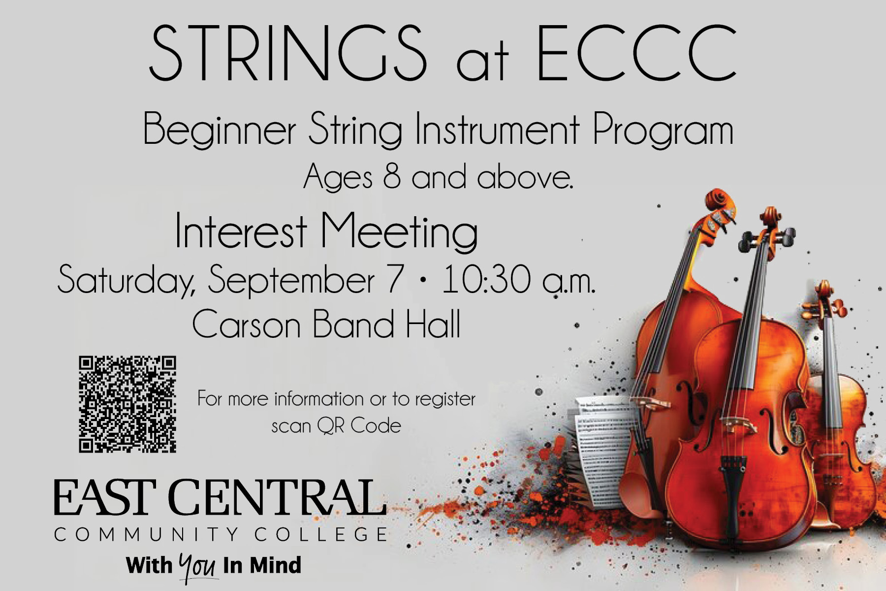 ECCC to Offer Beginner String Instrument Program; Interest Meeting ...
