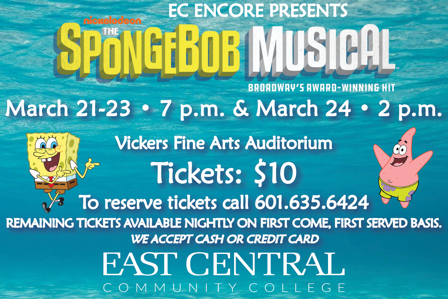 ECCC Encore Players to Present ‘Nickelodeon the SpongeBob Musical ...